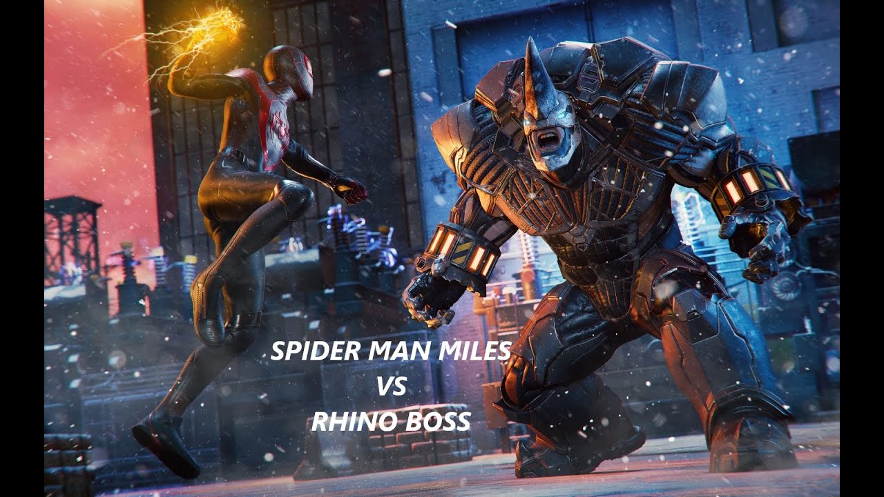 Spider man MIles Morales vs Rhino Gameplay Part 2 | Rhino Boss fight ...