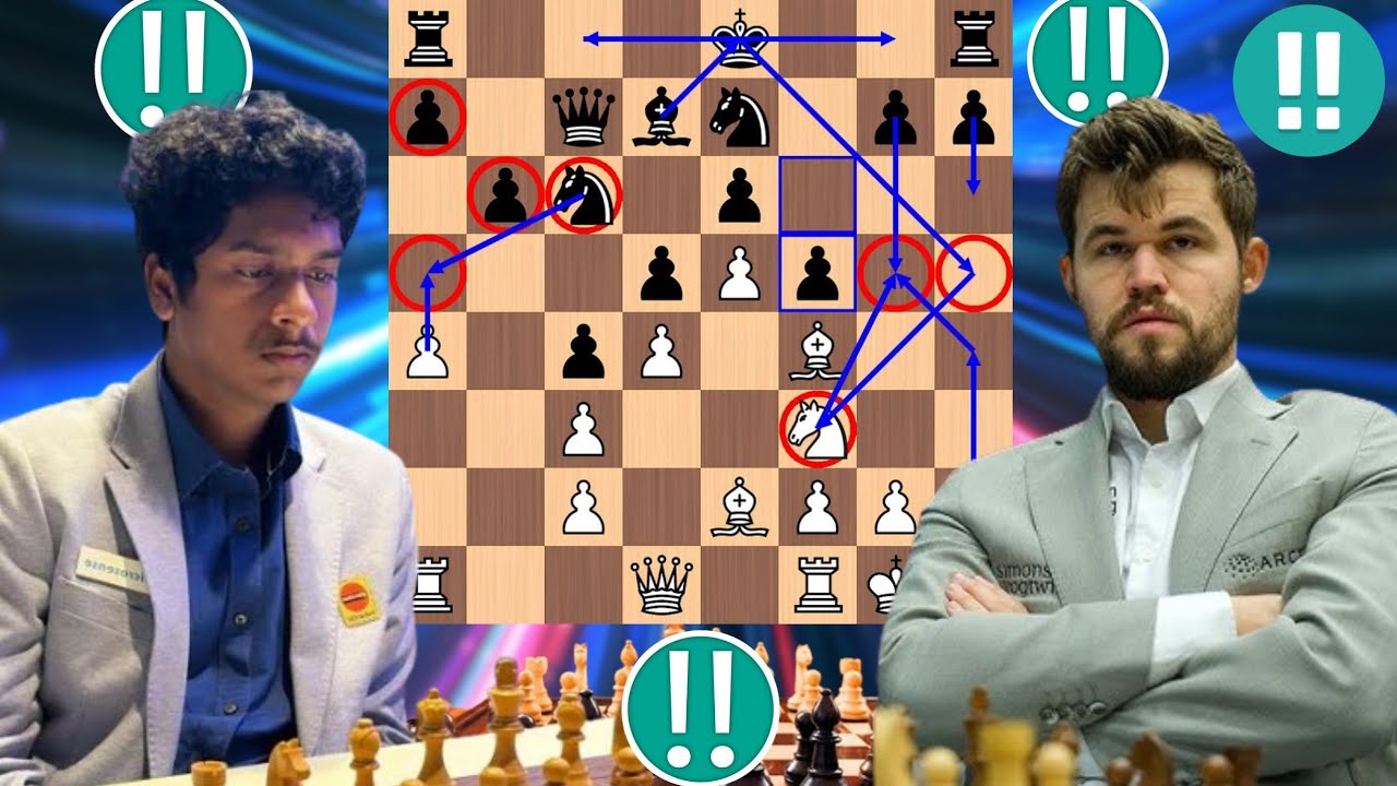 Master Chess Game:84 |Magnus Carlsen vs Pranav V - YouTube