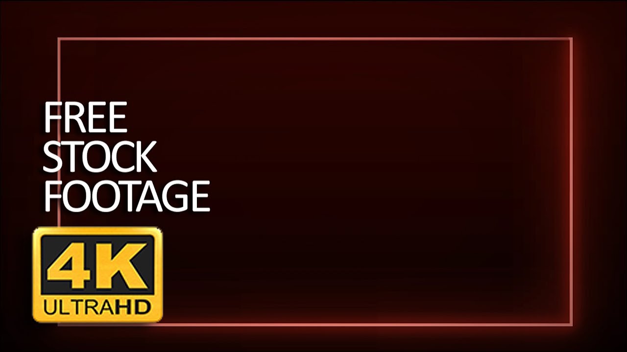 Free Stock Footage - Neon Square Red [4K] - YouTube