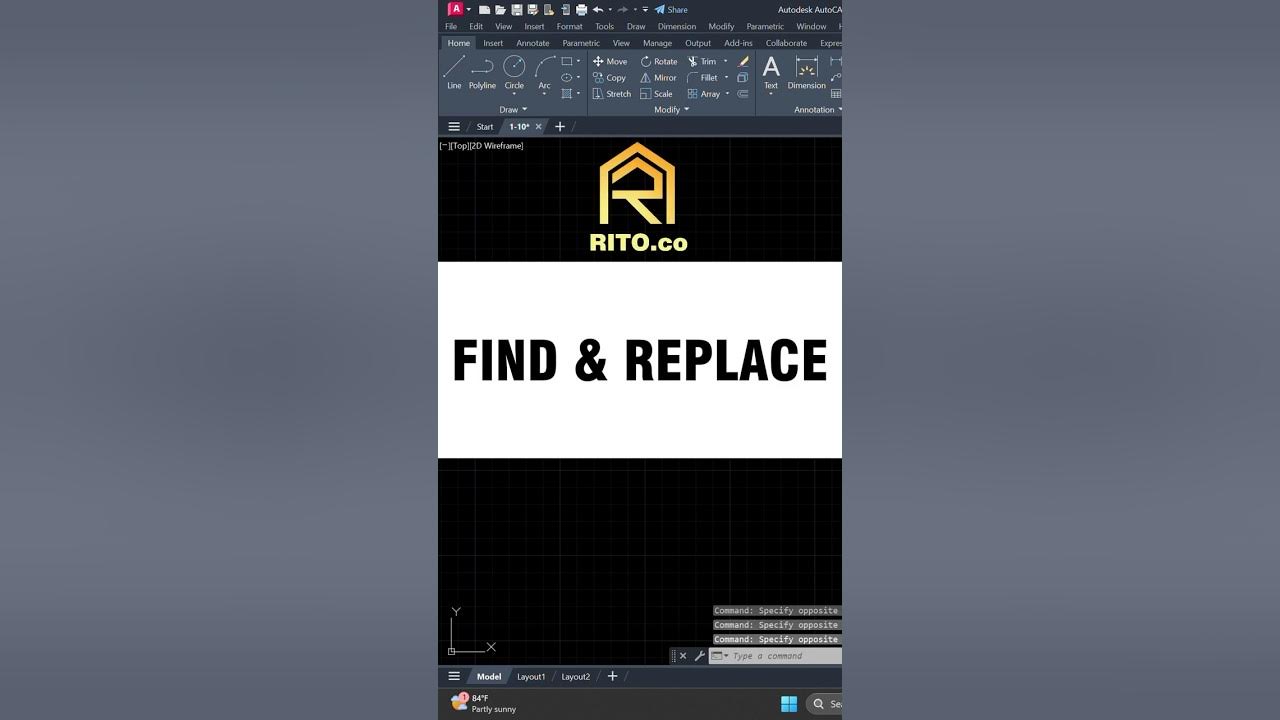 10.FIND & REPLACE - AUTOCAD COMMAND - YouTube