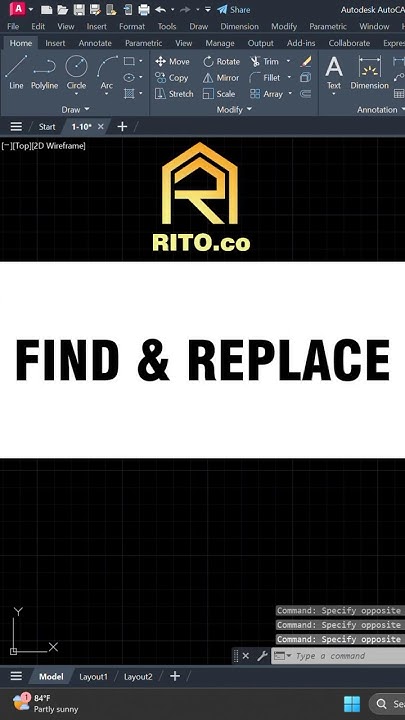 10.FIND & REPLACE - AUTOCAD COMMAND - YouTube