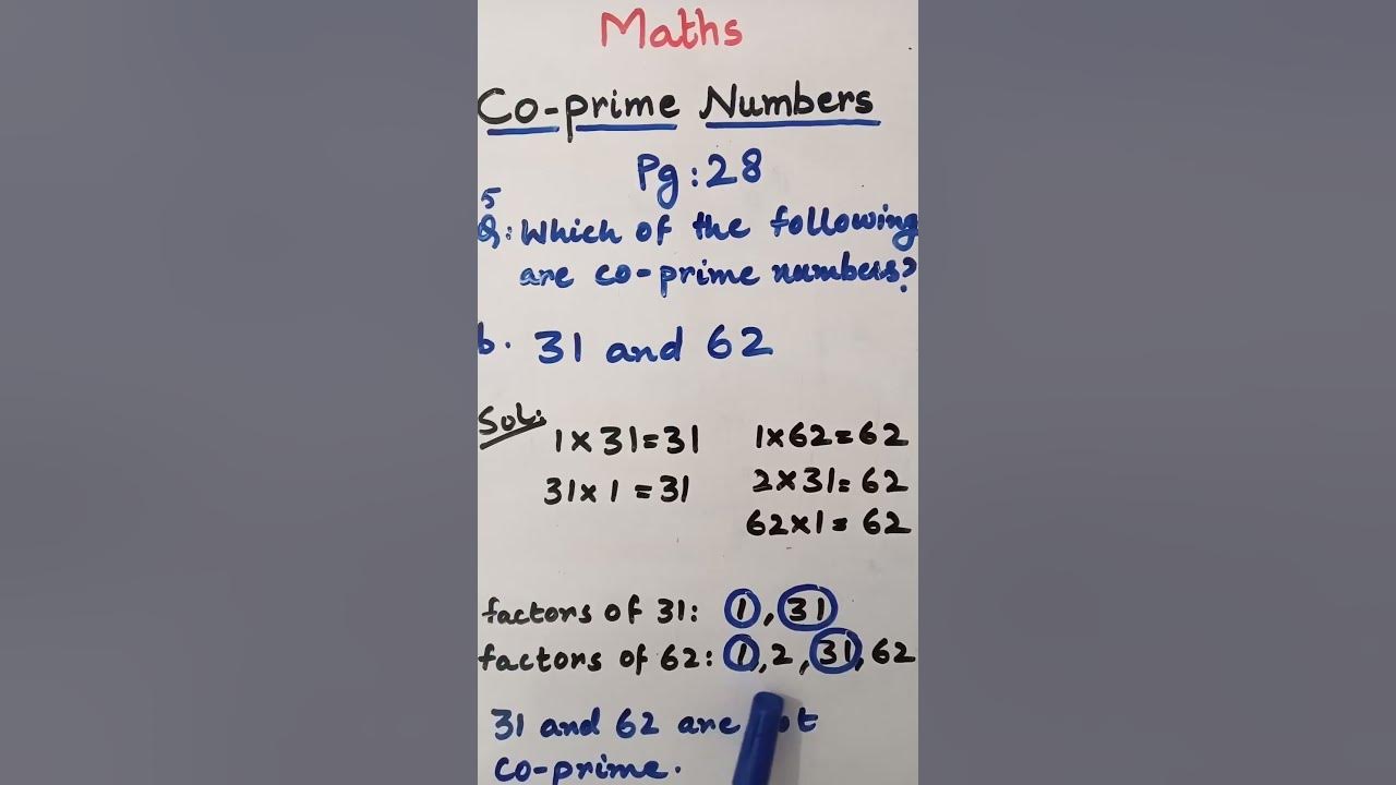 How to find Co Prime Numbers @CreativeLearning - YouTube