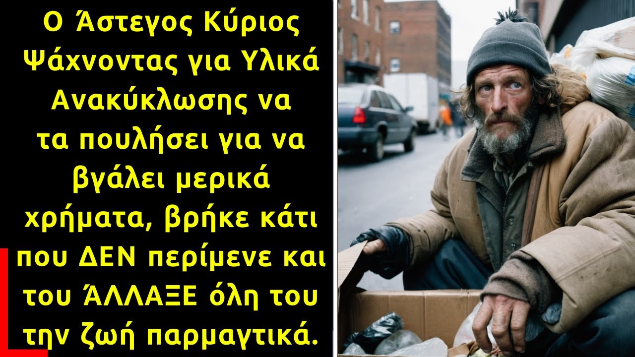 Άστεγος έψαχνε στα σκουπίδια πράγματα ανακύκλωσης, και τελικά βρήκε ...