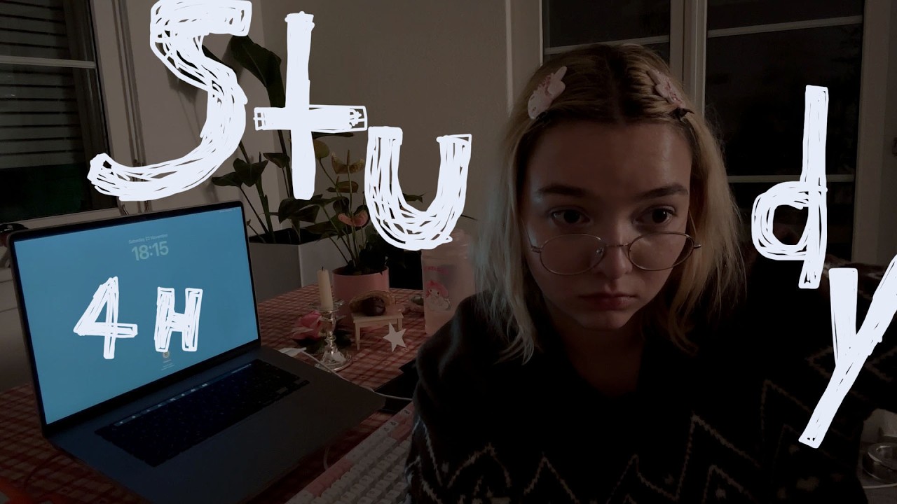 4H LATE-NIGHT Study With Me + Hydration & Posture checks (urgently ...