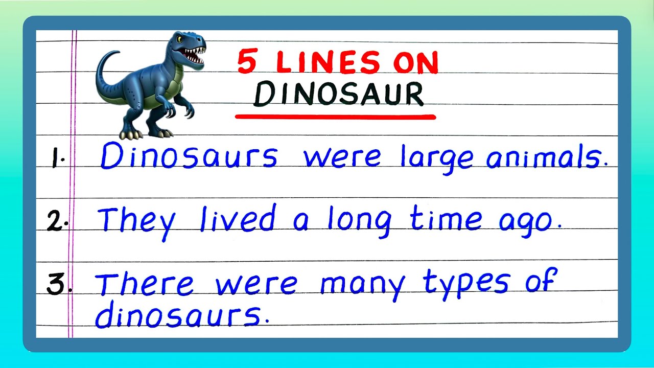 Few Lines on Dinosaur | Five Lines on Dinosaur | 5 Lines on Dinosaur ...