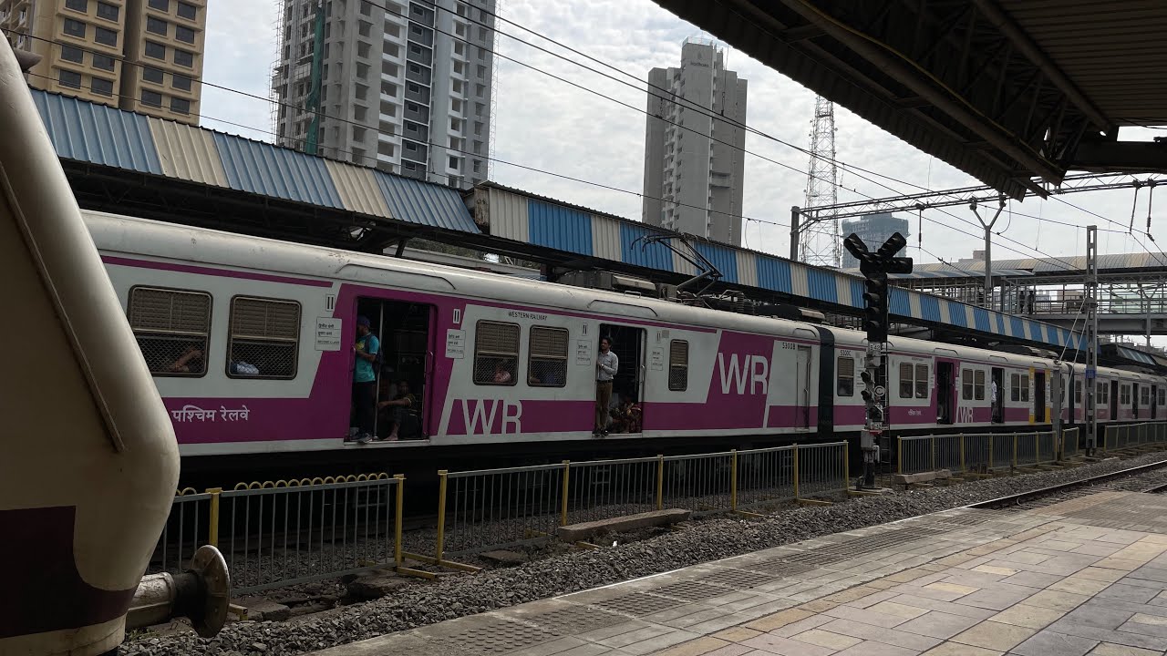 Mumbai Local Train Travelling Next To Virar. - YouTube