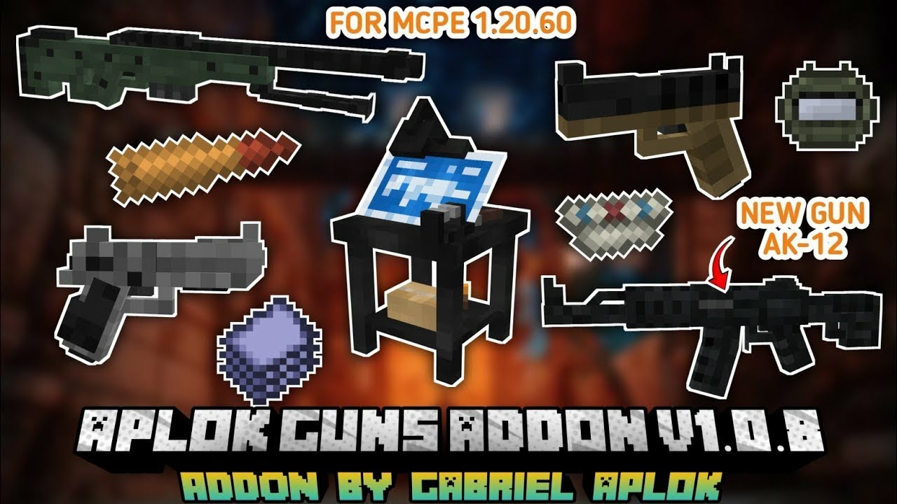 Aplok Guns Addon v1.0.8| survival friendly |3D gun addon| MPCE|1.20.80 ...