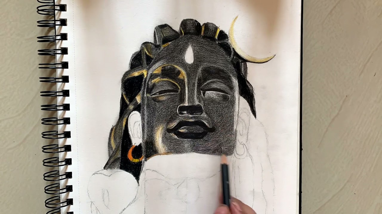 Adiyogi pencil sketch | lord shiva pencil sketch | isha foundation ...