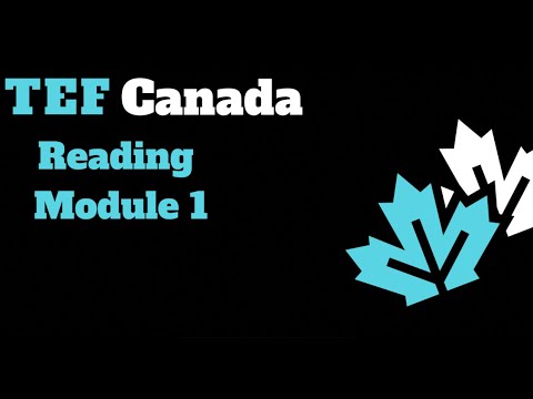 TEF Canada Reading Complete Mock Test 1 I Comprehension écrite I Examen ...