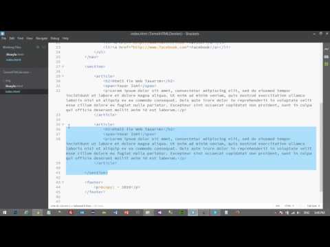 Web Tasarımı Dersleri : HTML5 - Ders15: - Section - Article - Aside Etiketleri