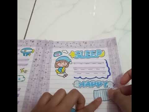 Cute blue & purple journal💙💜 Smart journal asmr💟 - YouTube