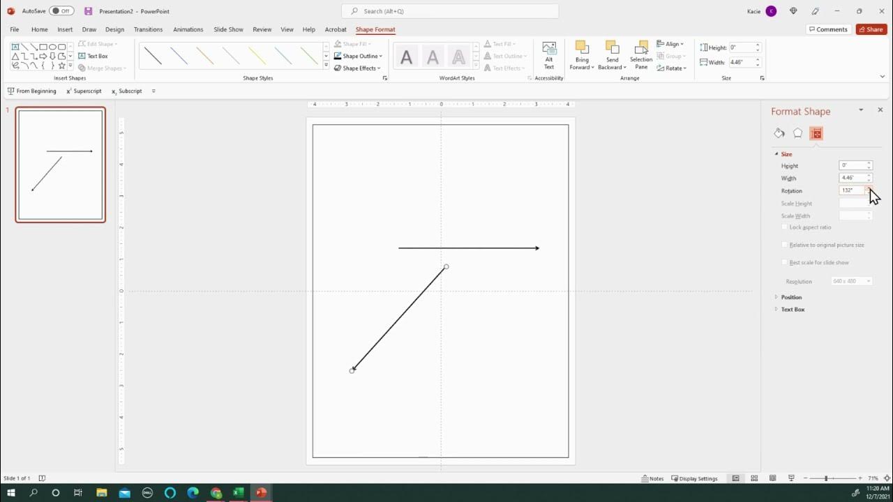 Creating Angles with a Precise Measure in PowerPoint - YouTube