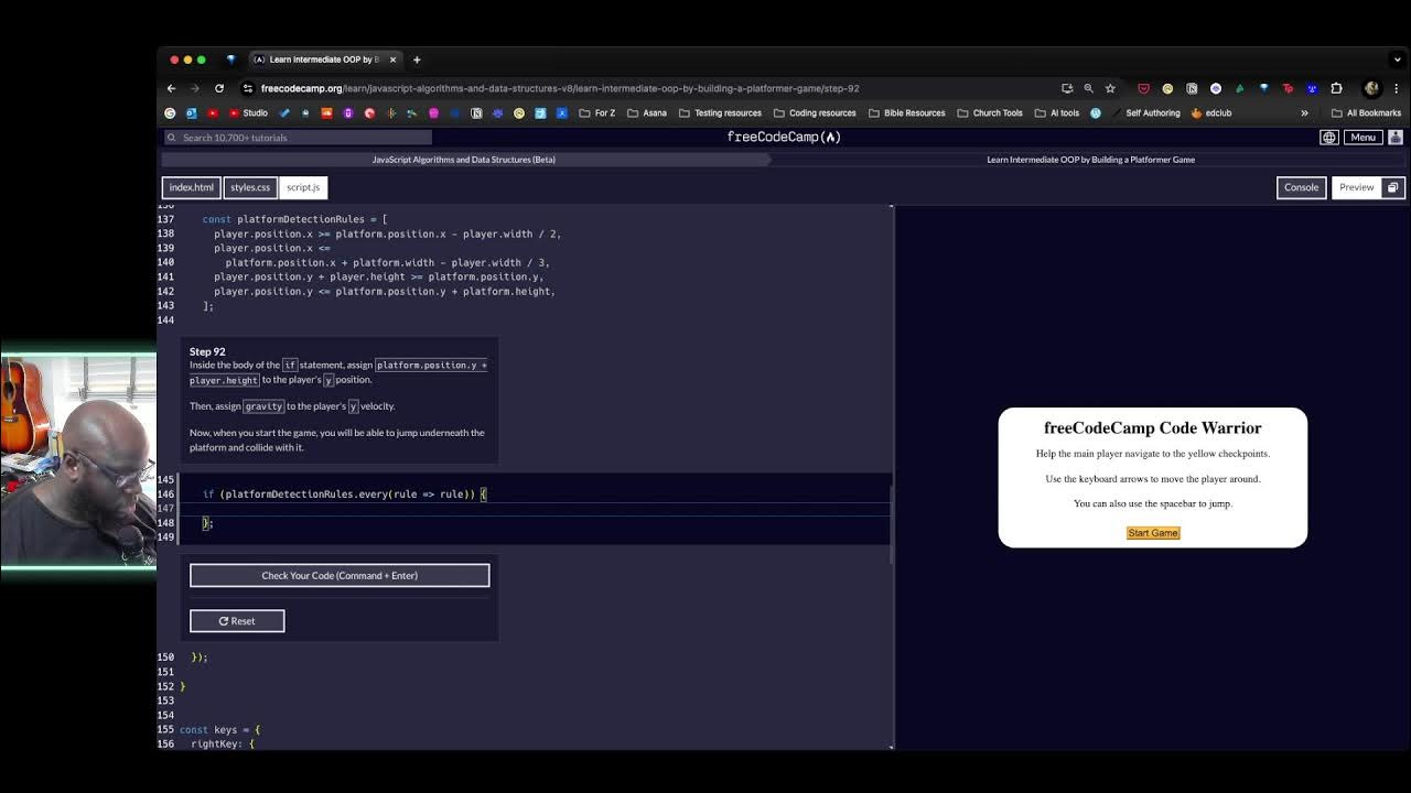 Turning Up Day 219 learning object oriented programming by building a platformer Game step 92 ...