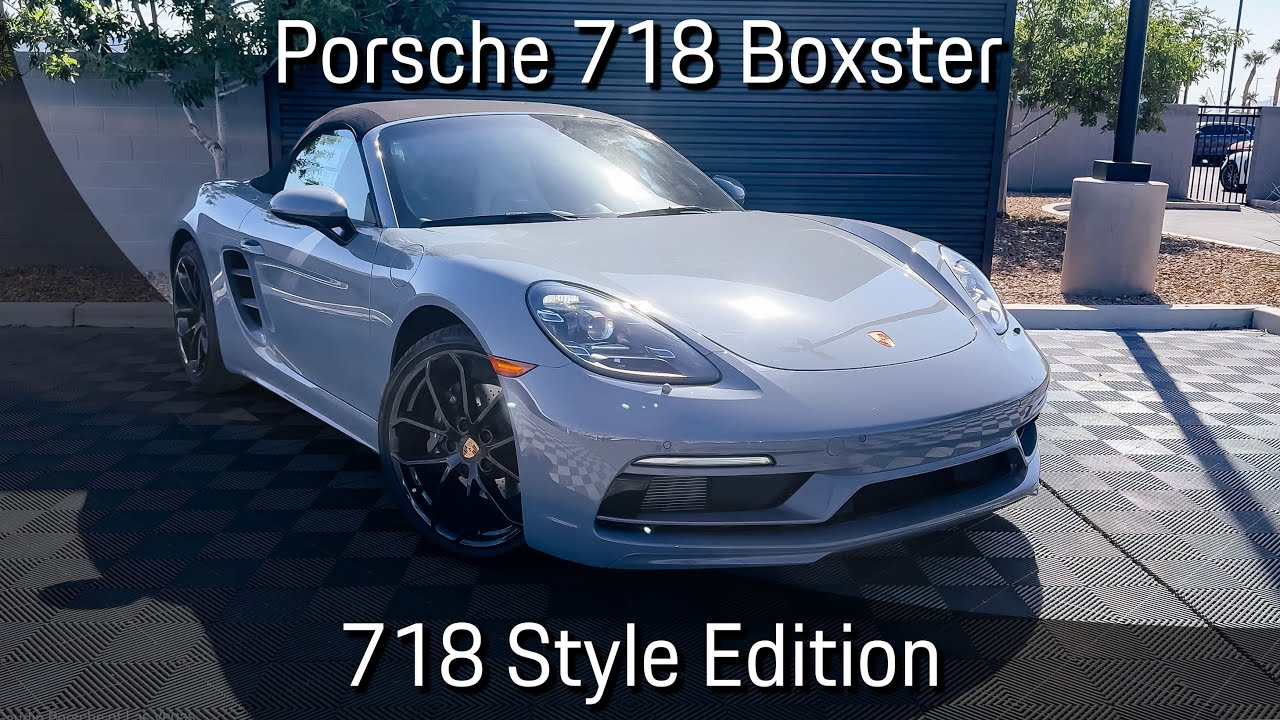 Porsche 718 Boxster in Arctic Grey Walkaround - YouTube