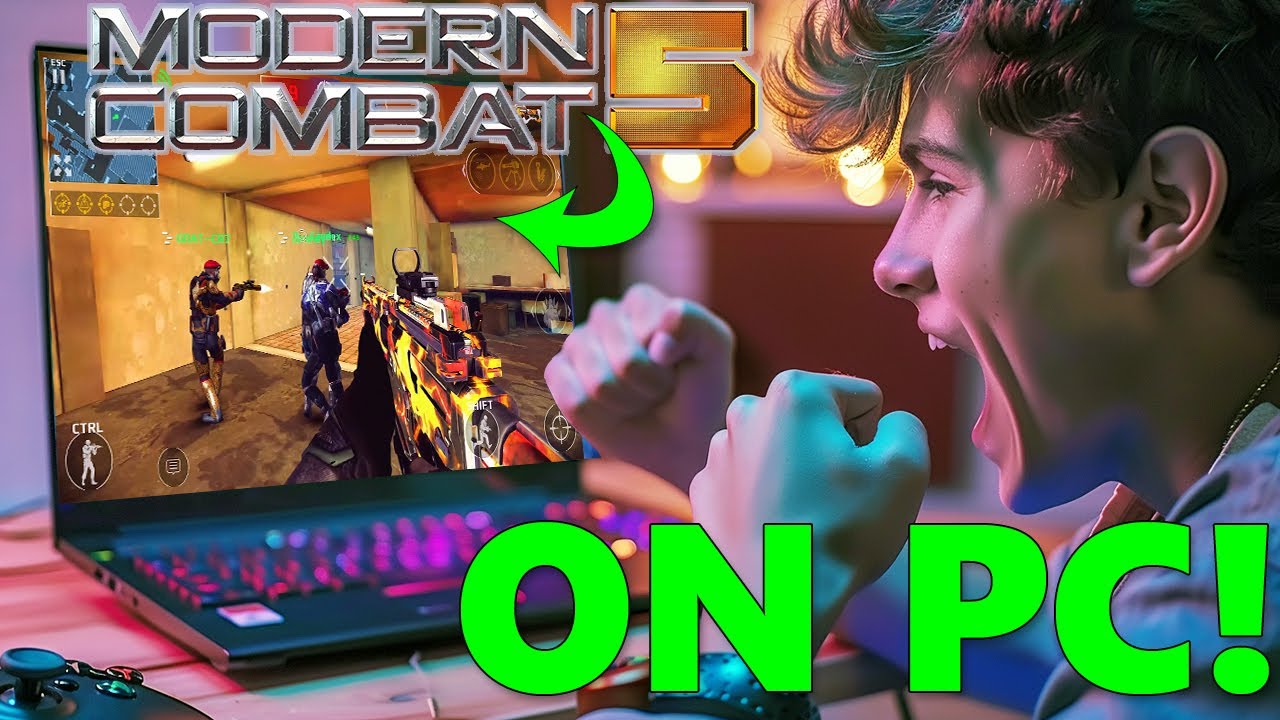 how to play Modern Combat 5 on PC - YouTube