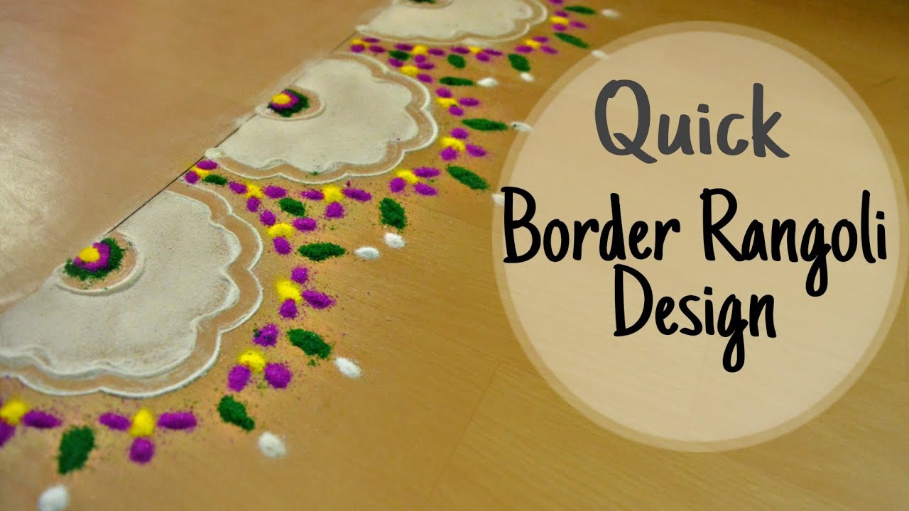 Under 5 mins - Rangoli Border Design | Toran Style | WeKalastic - YouTube