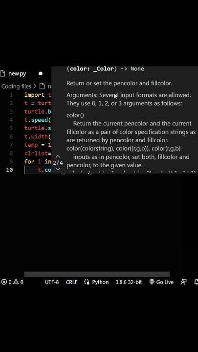 Make A Awesome Animation In Python Python Pythontutorial Coding Whatsappstatus Youtube