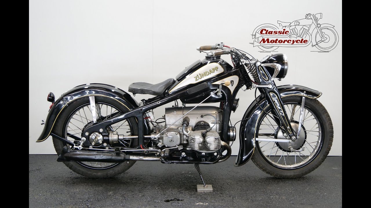 Zündapp KS 600 1941 597cc 2 cyl ohv - starting up - YouTube