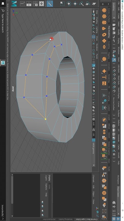 Maya Course | Multi-cut Tool and Merge Vertices in Maya - YouTube