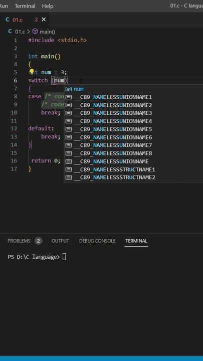 Switch Statement in c language | switch case in c language - YouTube