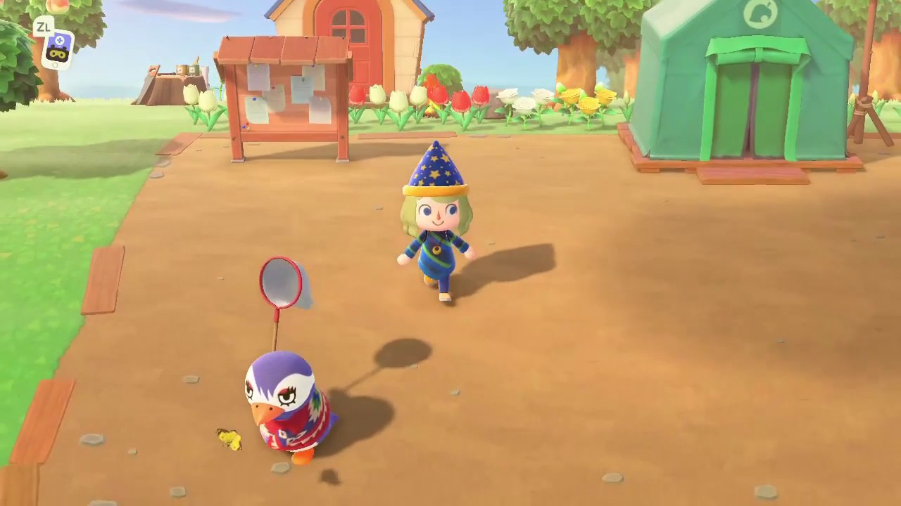 Animal Crossing New Horizons: Flo Fails to Catch a Bug - YouTube