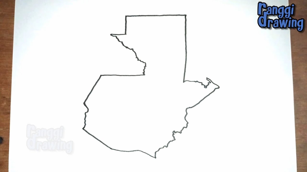 How to Draw Map of Guatemala - YouTube