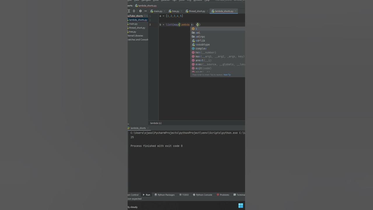 Lambda Mapping Coding Codinglife Code Python Pythonprogramming Youtubeshorts Automation