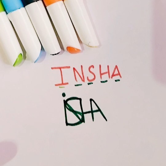 INSHA name logo ️🥰#lastlook#youtubeshorts ️‍🔥#art#viralvideo#trending ...