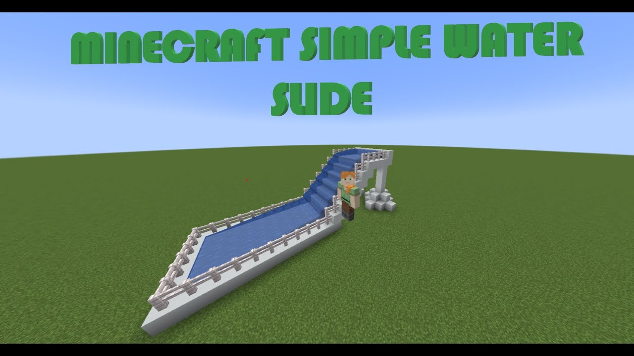Quick and easy to make water slide!! #minecraft #minecrafttutorial # ...
