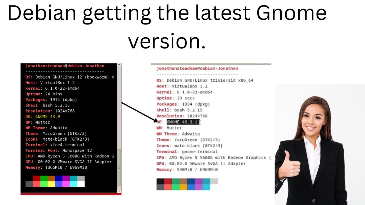 Debian getting the latest Gnome version. - YouTube