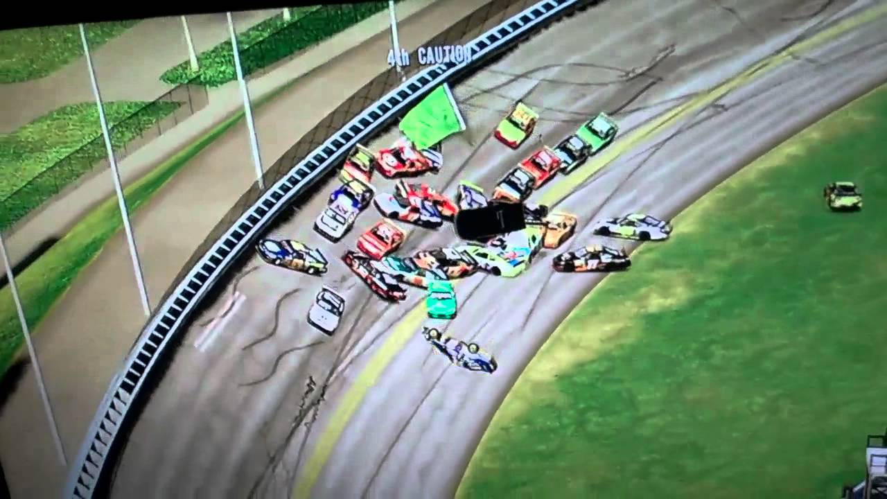 Big Nascar 08 crash - YouTube