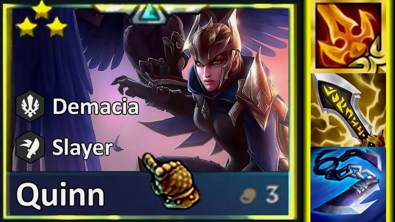 3-Star Quinn ⭐⭐⭐ + 6 Slayers Synergy : The Winning Comp! | TFT Set 9.5 ...