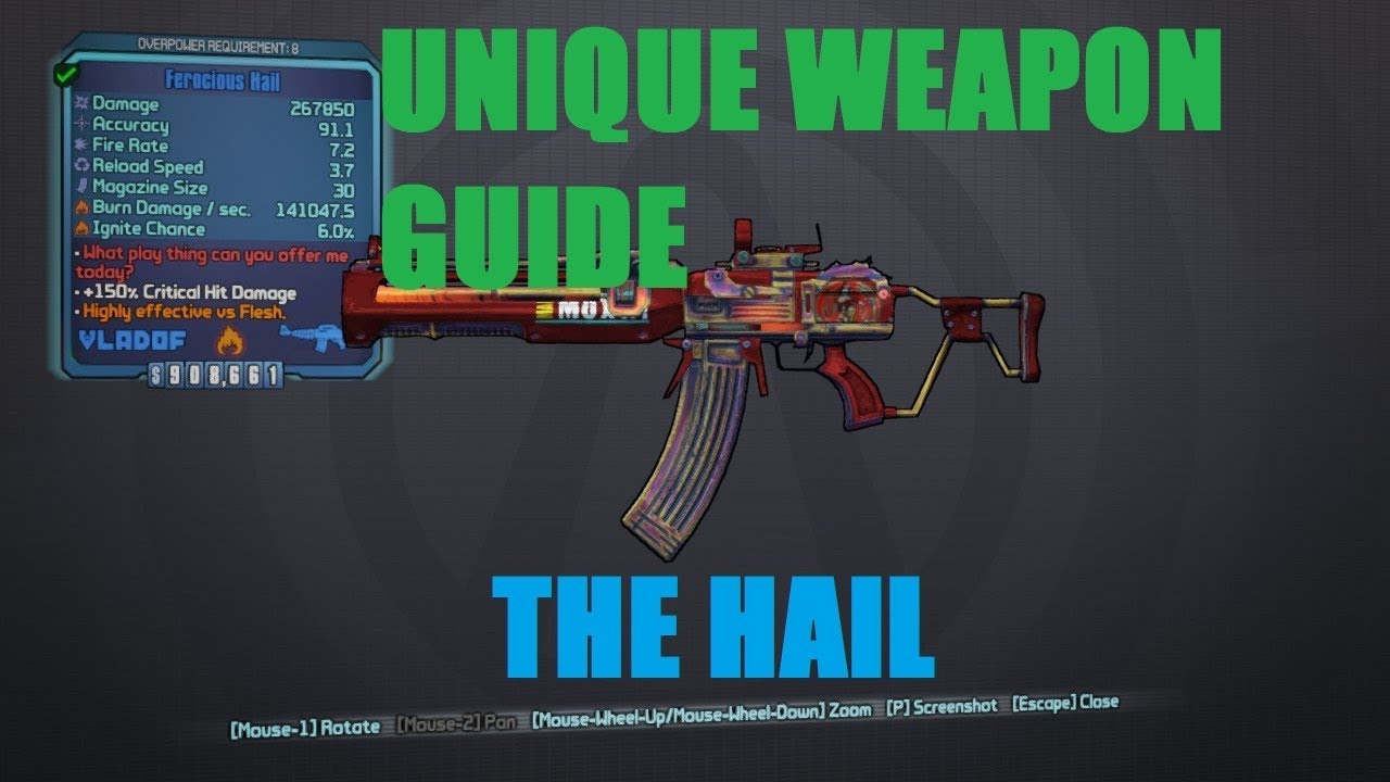 [BL2] Unique Weapon Guide: THE HAIL - YouTube