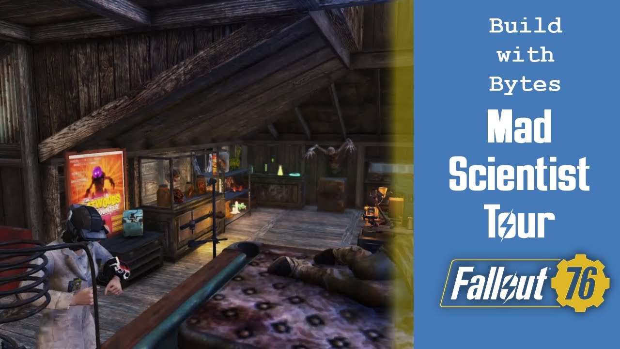 Fallout 76 - CAMP Build - The Mad Scientist - YouTube