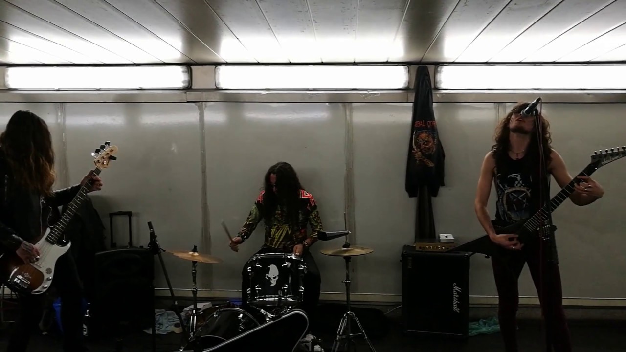 Black Metal band playing on the street [Madsher - Rat Poison] - YouTube