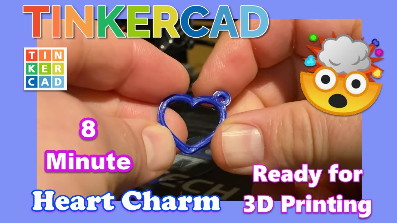 A 3D printed Tinkercad Heart Charm Geeetech A10T 3d Print in Minutes ...