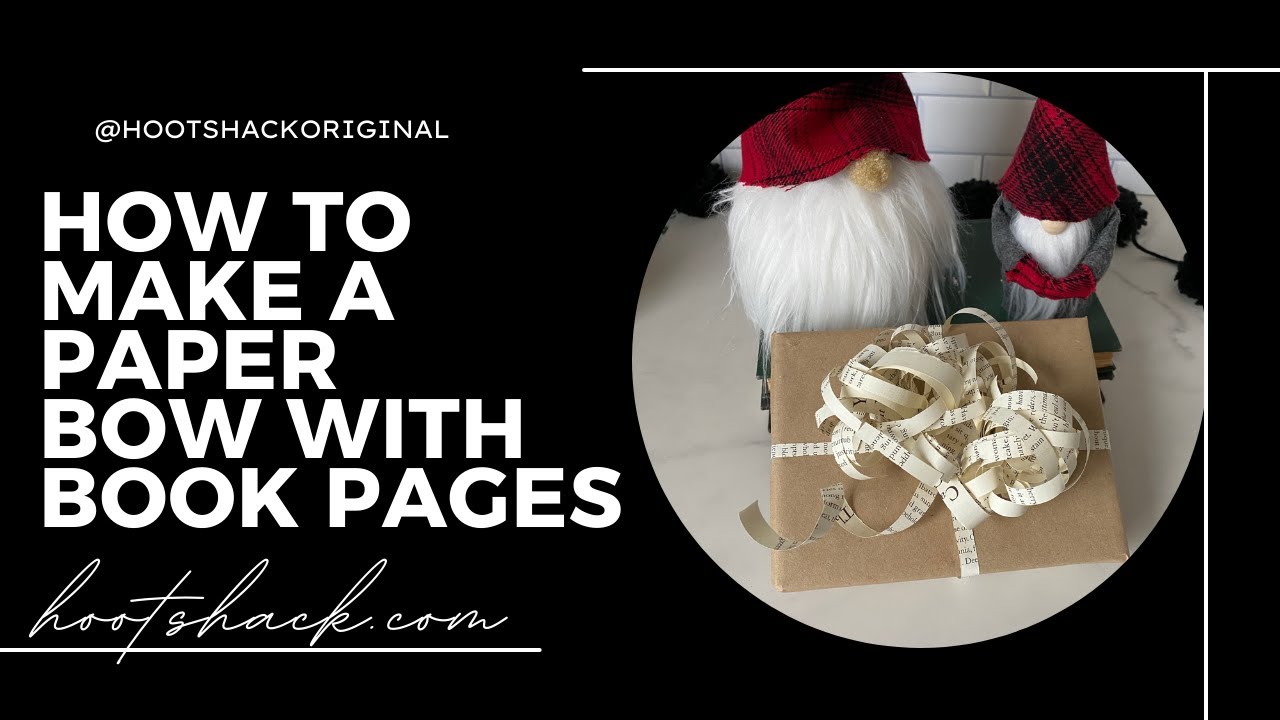 How To Make A Paper Bow With Book Pages - YouTube