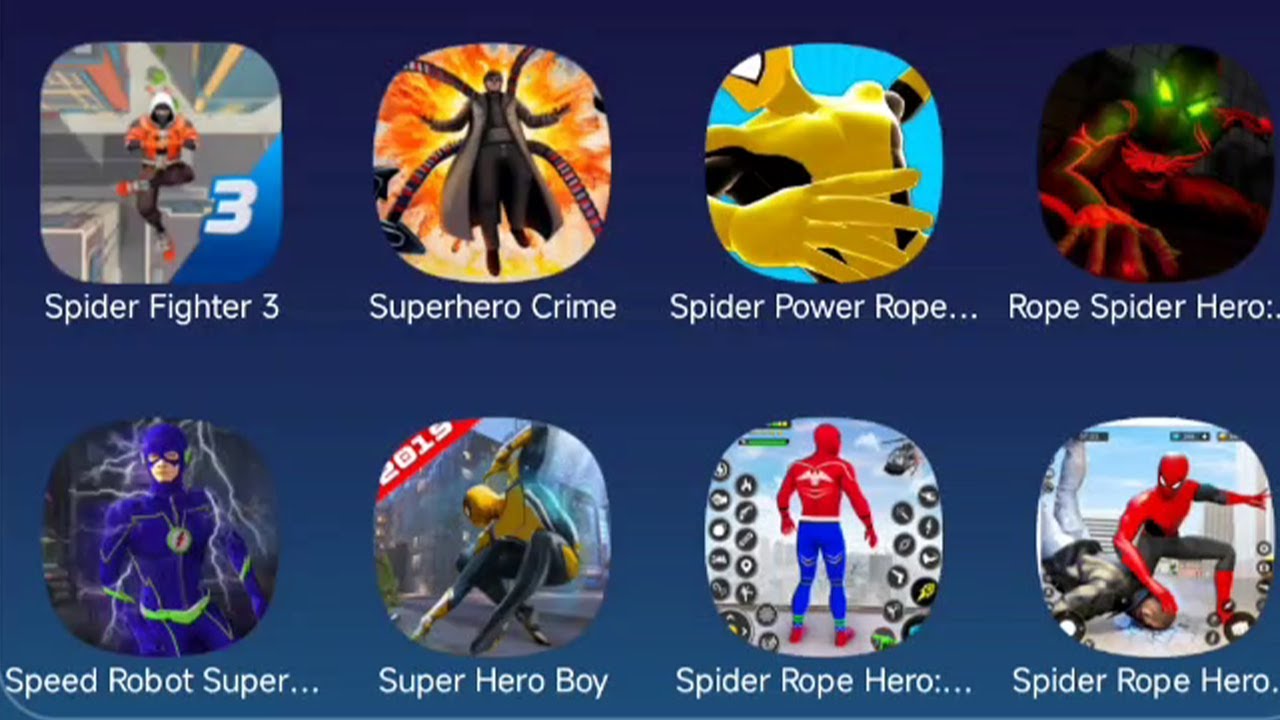 Spider Fighter 3,Spider Power Ropehero,Speed Robot Superhero,Super Hery ...