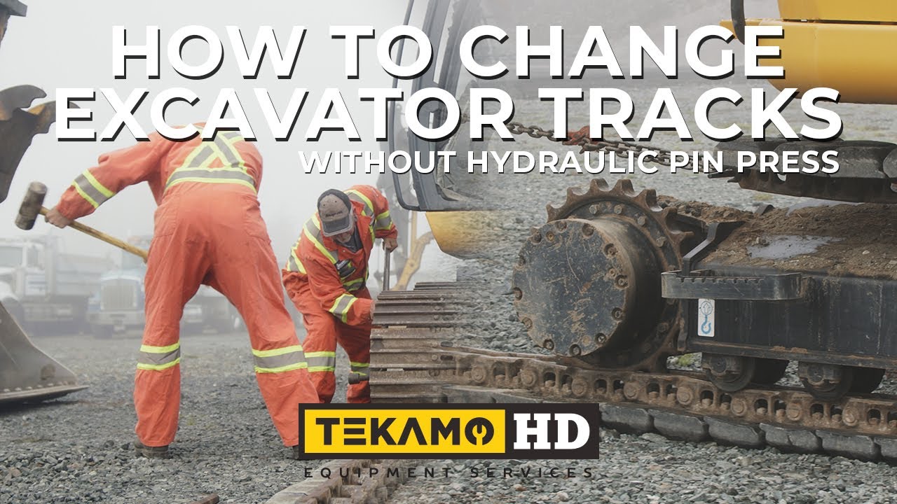 DIY Track Changing For Your Excavator - NO Hydraulic Pin Press NEEDED ...