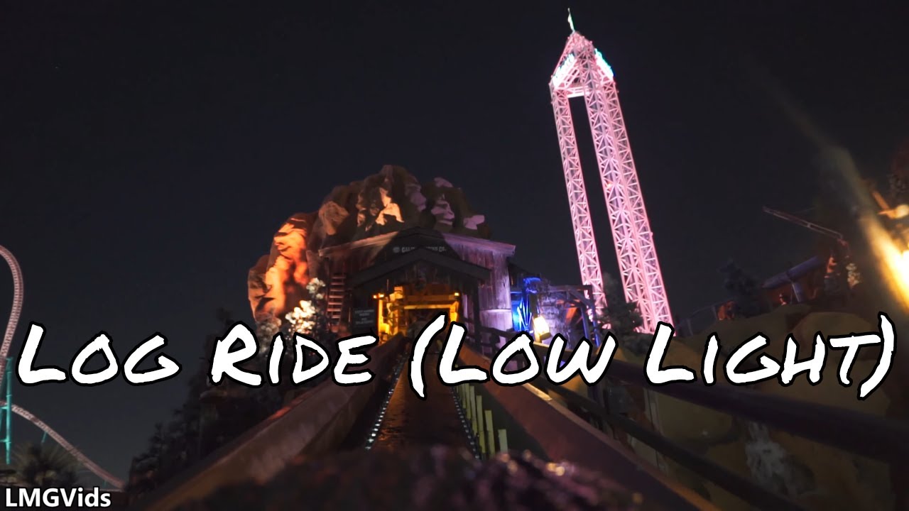[4K] Log Ride - Timber Mountain 2018 (Low Light): Knott's Berry Farm ...