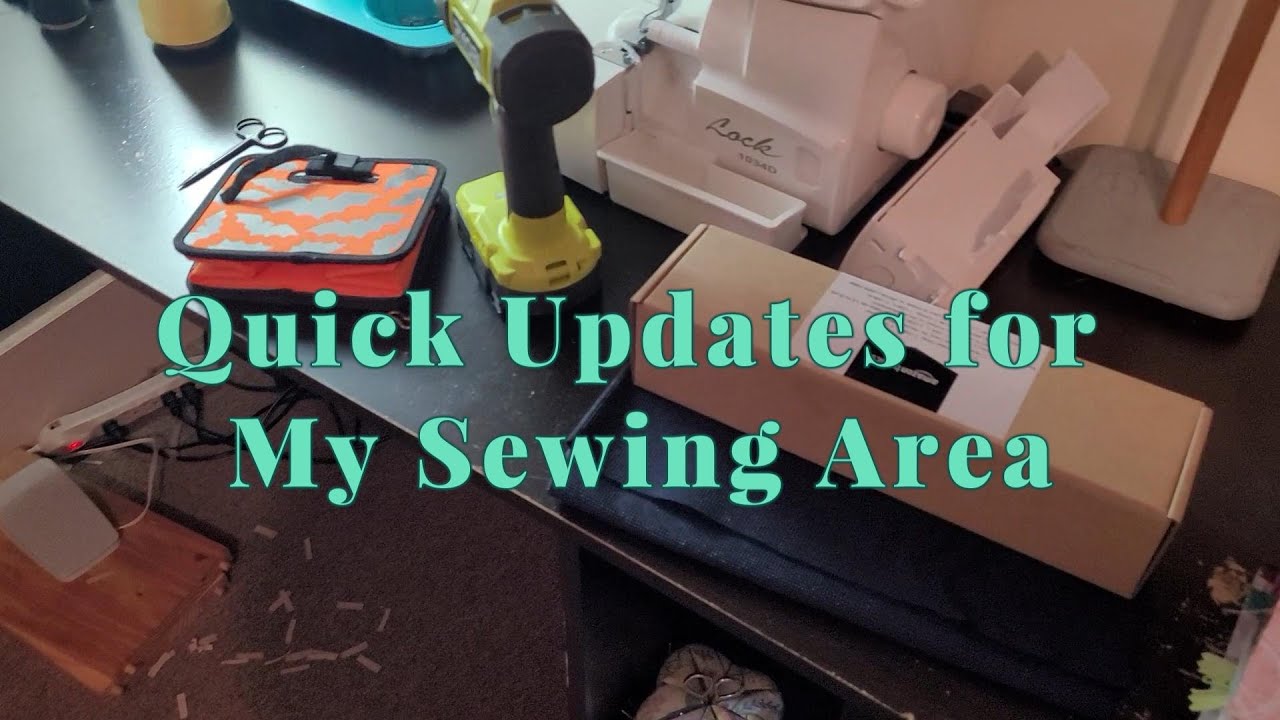 Quick Sewing Area Updates - Catching Sewing Bits and Sliding Machine ...