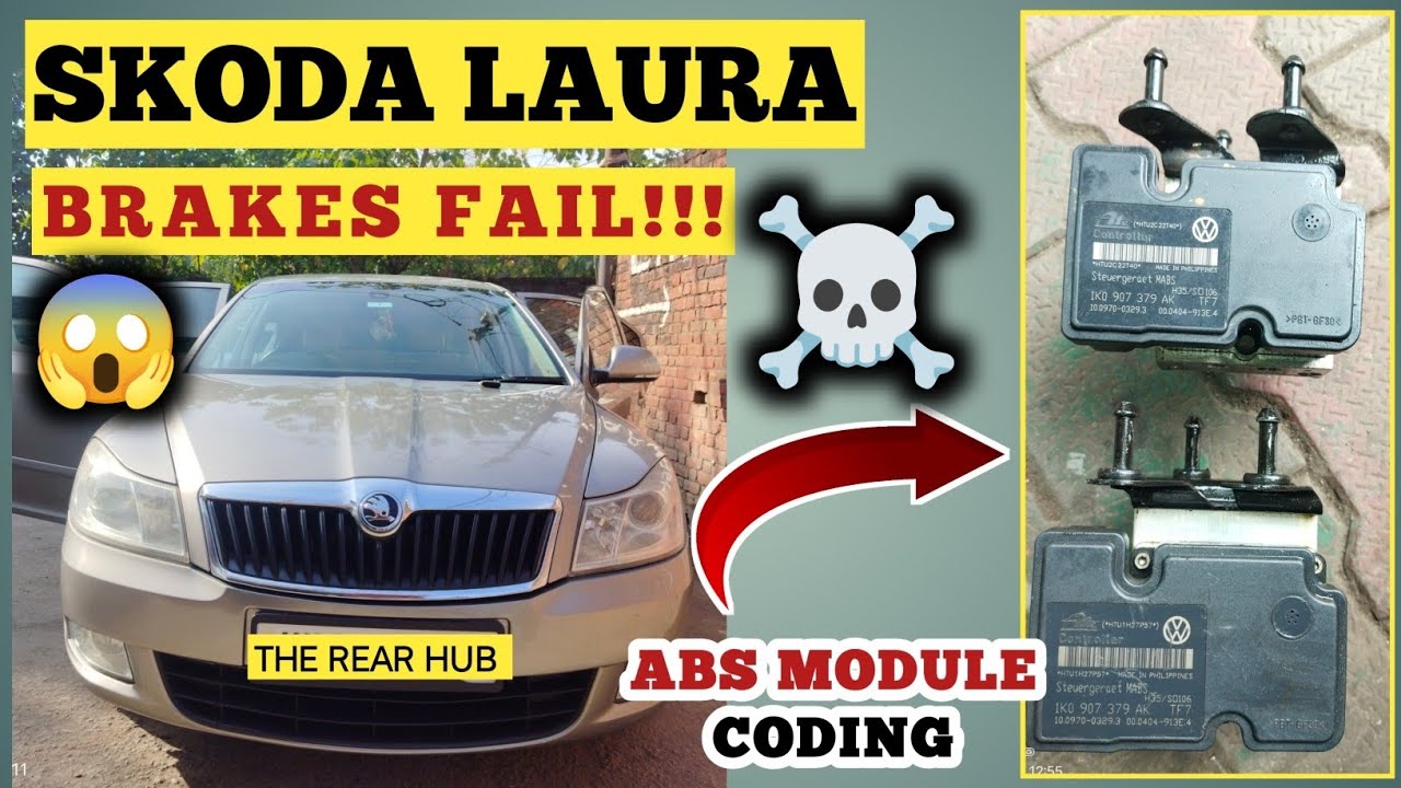 Brake Fail in SKODA LAURA || ABS Module Replacement || @TheRearHub # ...