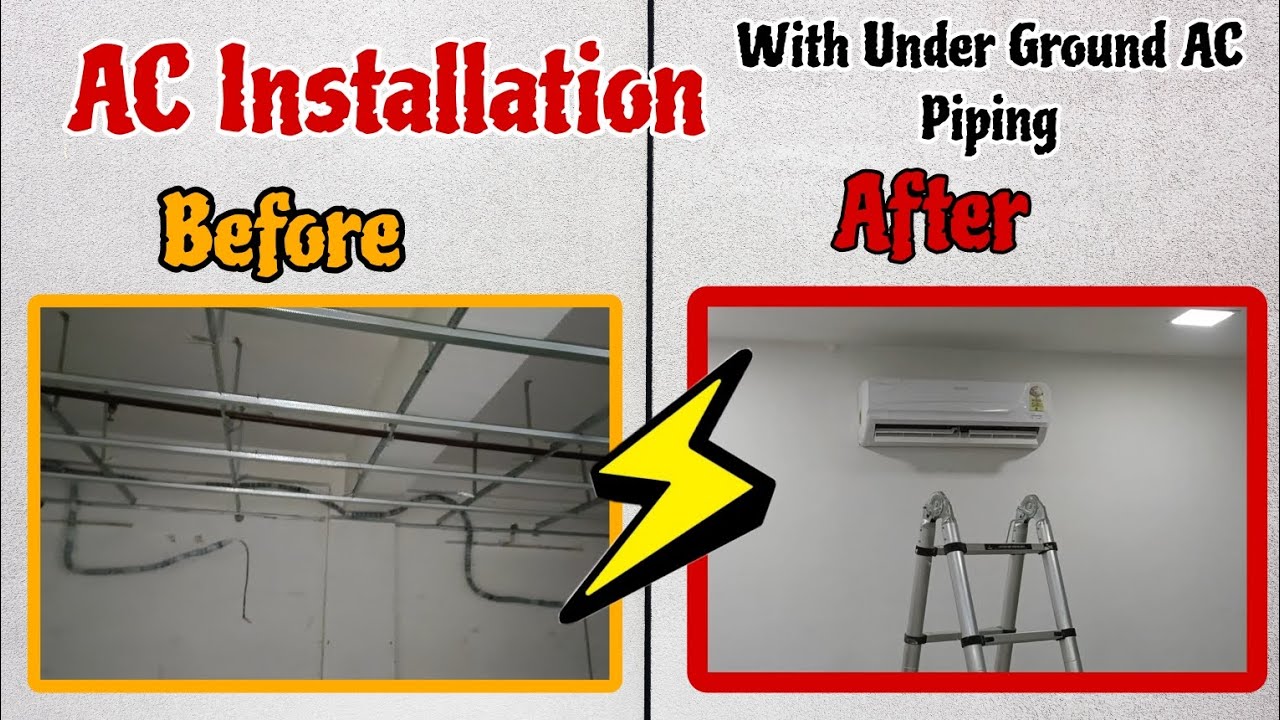 Split AC Installation Full Video | Ac Installation | Voltas Ac ...