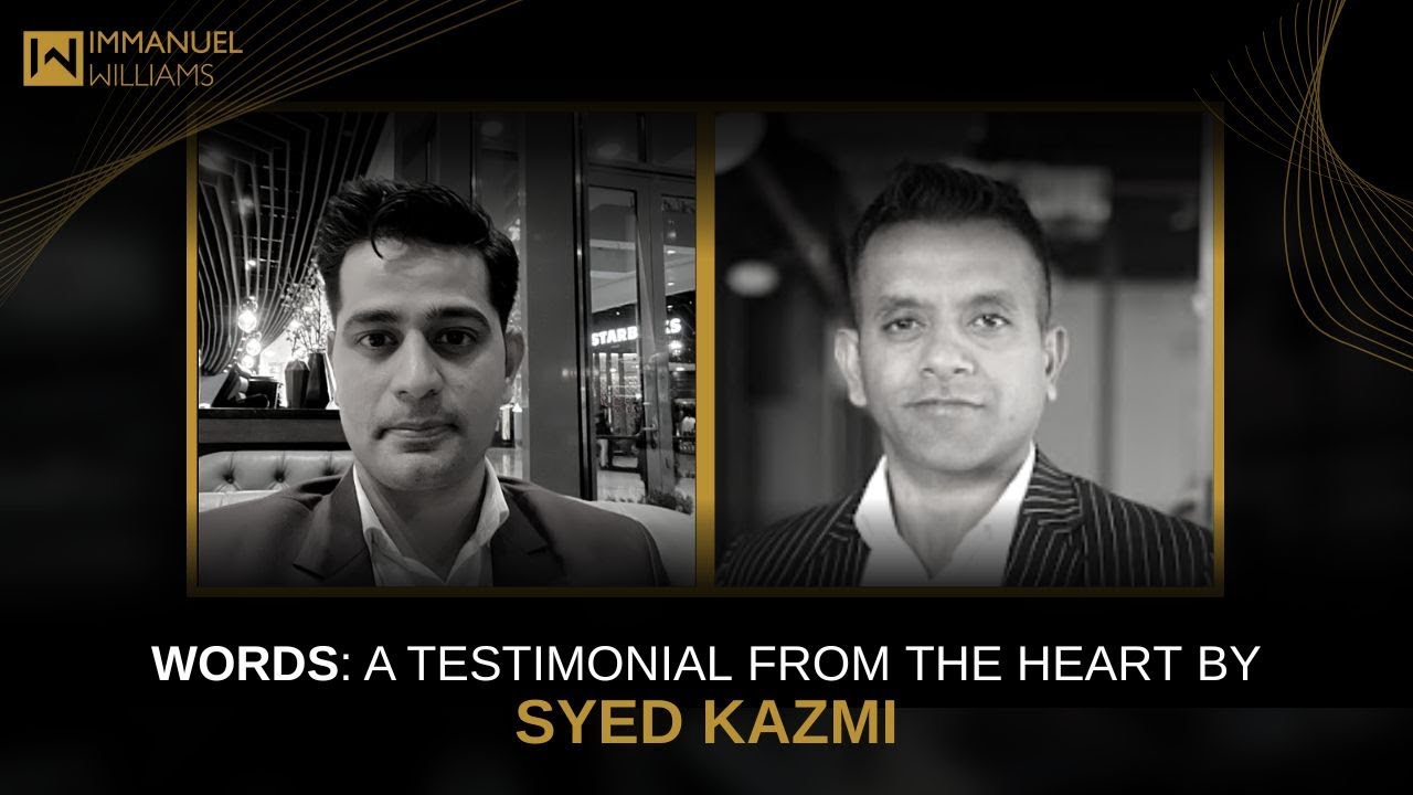 Words : A Testimonial from the heart by Syed Kazmi - YouTube