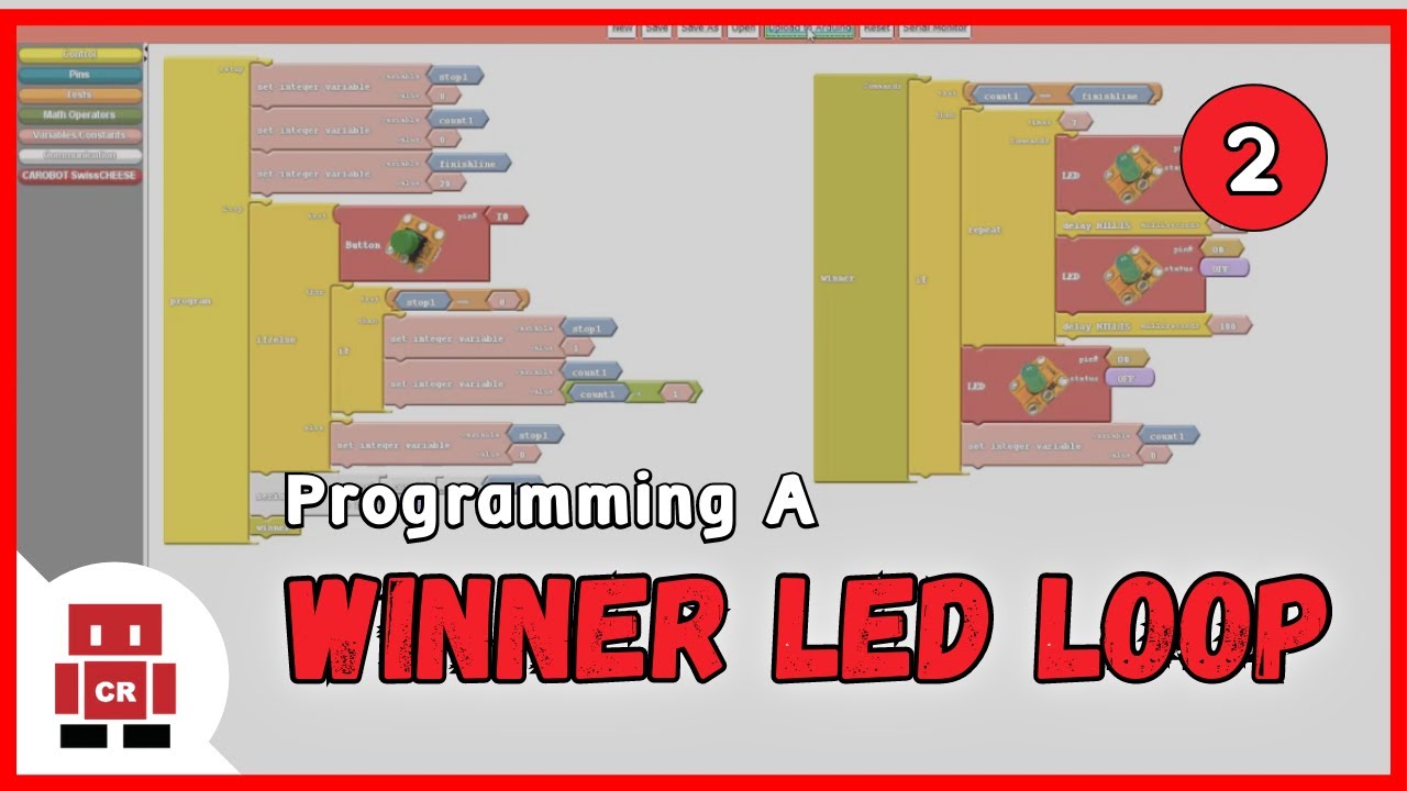 Button Race Game Part 2: The Winner LED Loop! - YouTube
