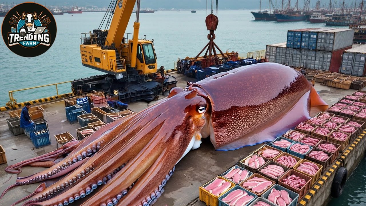 Unbelievable ! High Tech Squid Hunting – Modern Fishing Vessels Catch ...