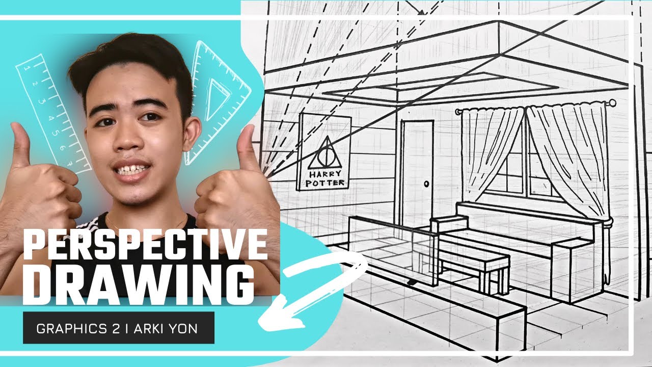 Interior Perspective Drawing (Architectural Graphics - 2) 1st Year ...