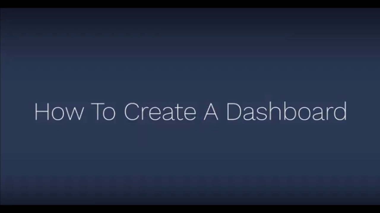 How to create a dashboard on the 3Dtracking platform - YouTube