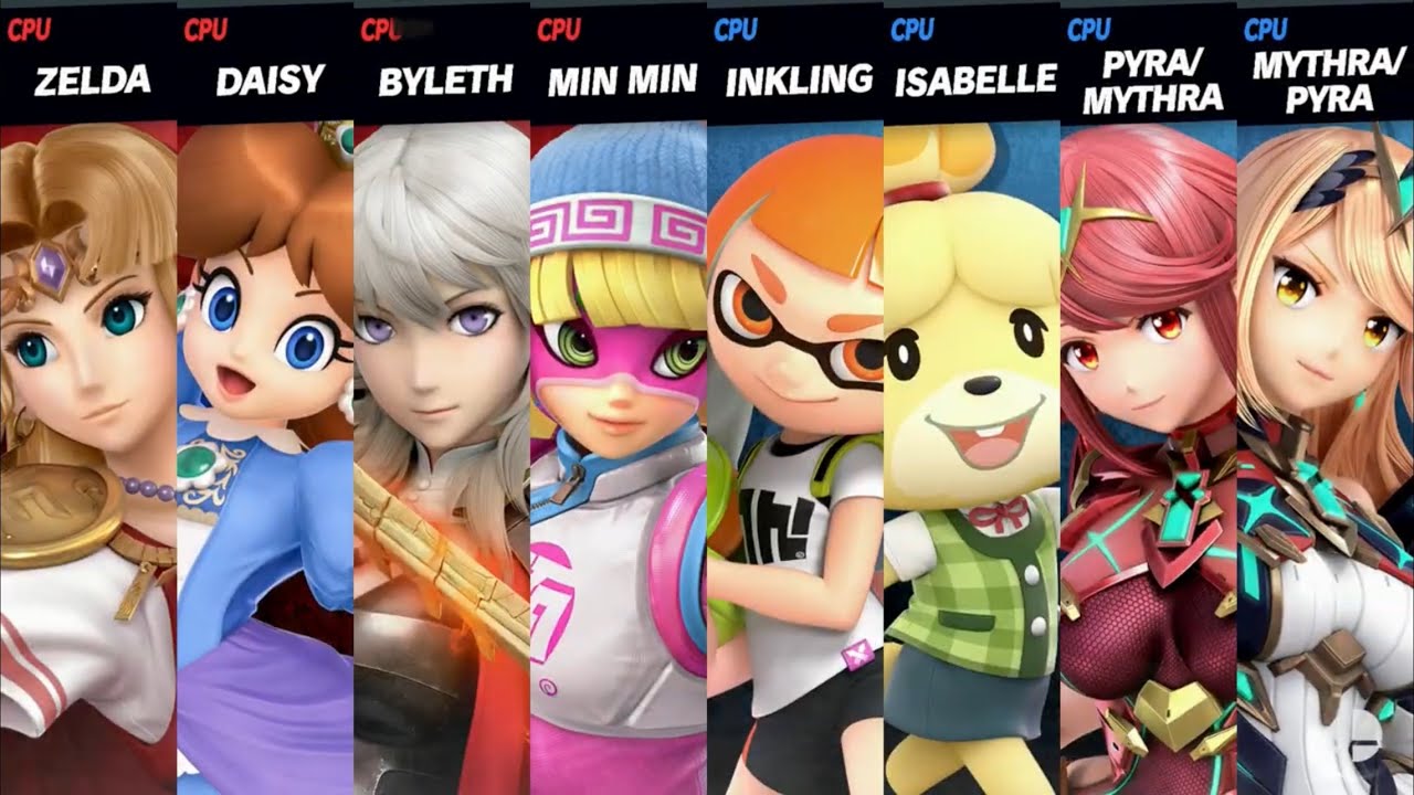 Super Smash Bros. Ultimate - Digital Circus Girls VS Ultimate Girls ...