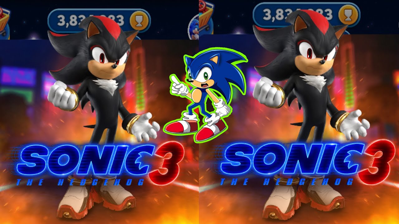 Sonic Dash - Movie Shadow Event - Sonic The Hedgehog 3 Gameplay | MR ...